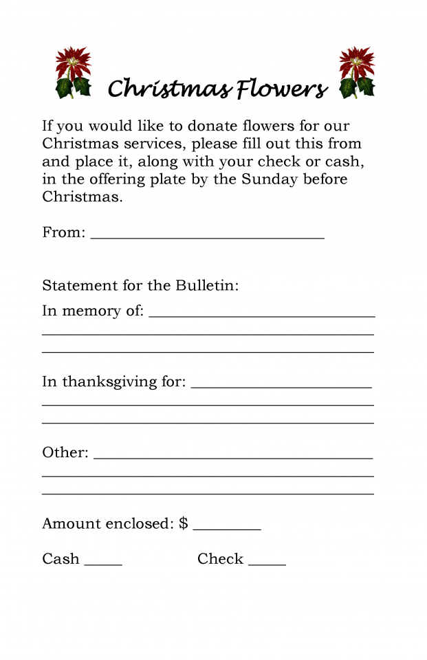 Christmas Flower Donations – St. Luke's Episcopal Church